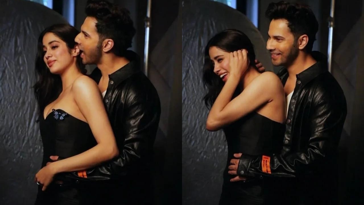Varun Dhawan Bites Janhvi Kapoor Ear; Netizens Divided Over His Behavior Varun Dhawan Bites Janhvi Kapoor Ear; Netizens Divided Over His Behavior